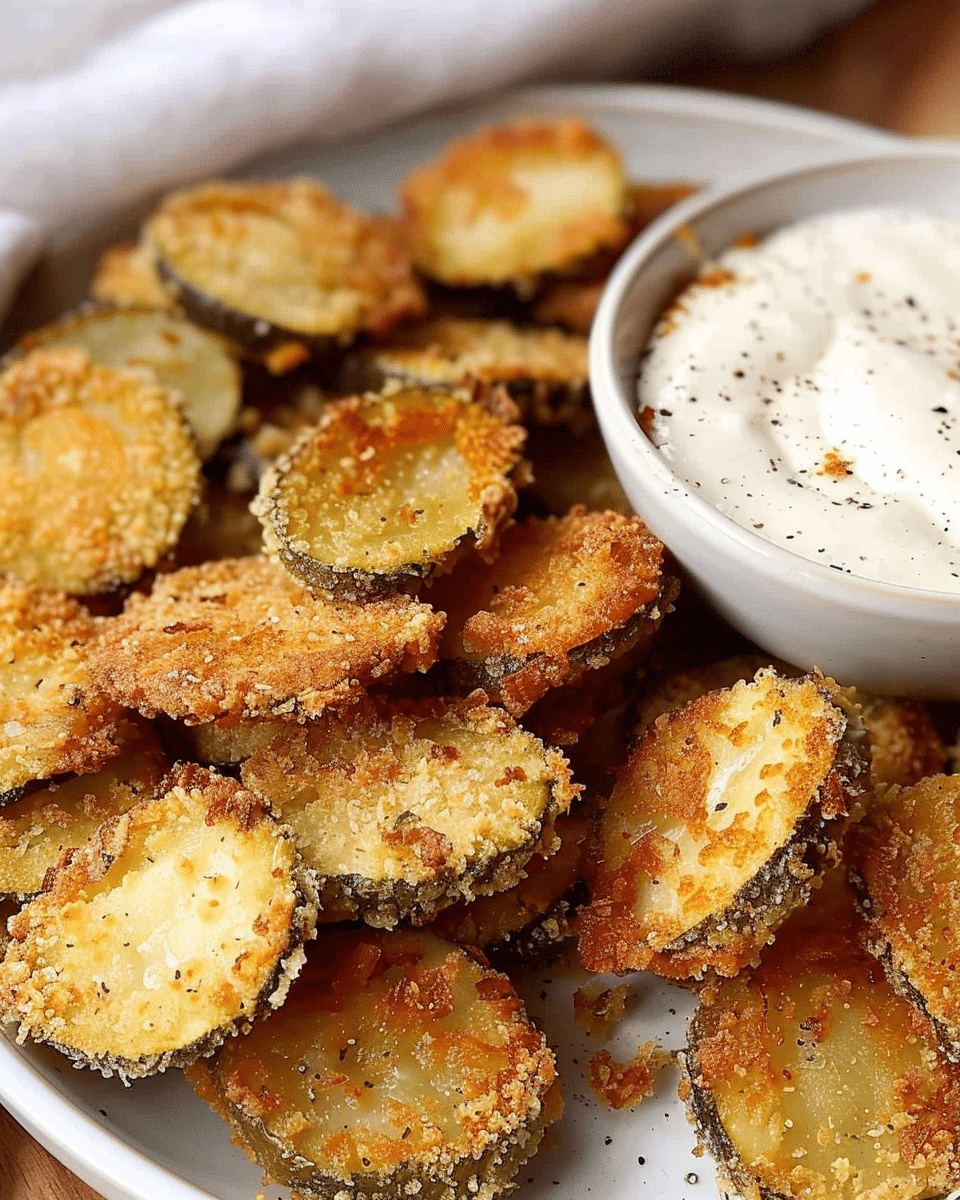 Crispy Fried Pickles with Dipping Sauce | Kitchen Martha