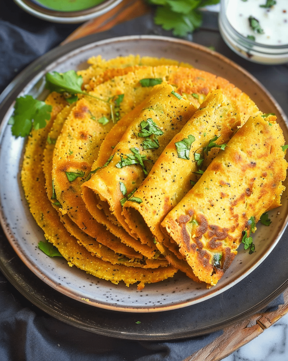 Besan Chilla (Savory Gram Flour Pancake) | Kitchen Martha