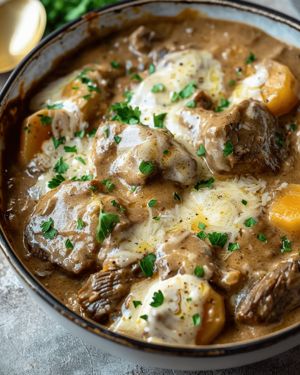Creamy Garlic Beef | Kitchen Martha