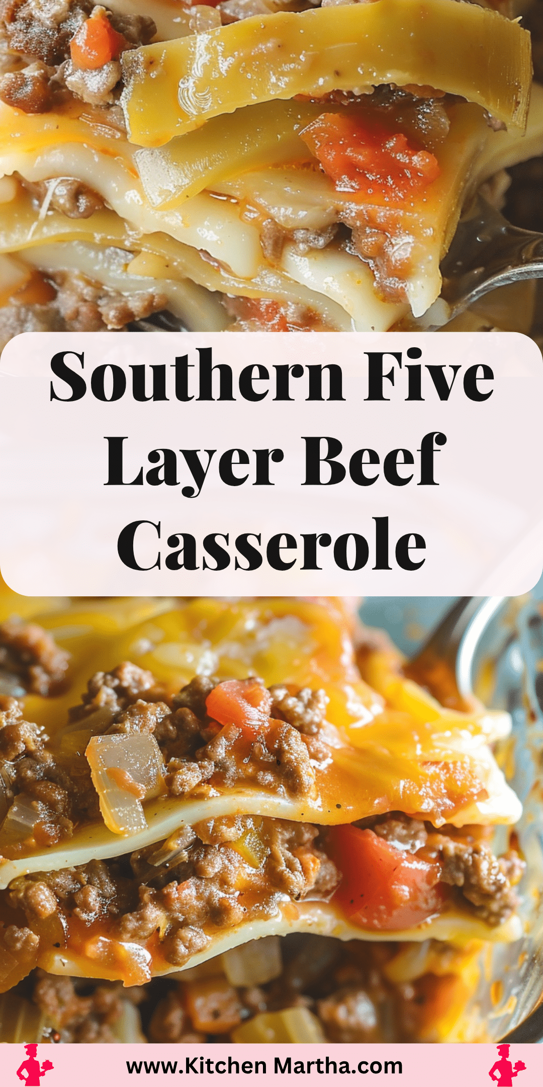 Southern Five Layer Beef Casserole | Kitchen Martha