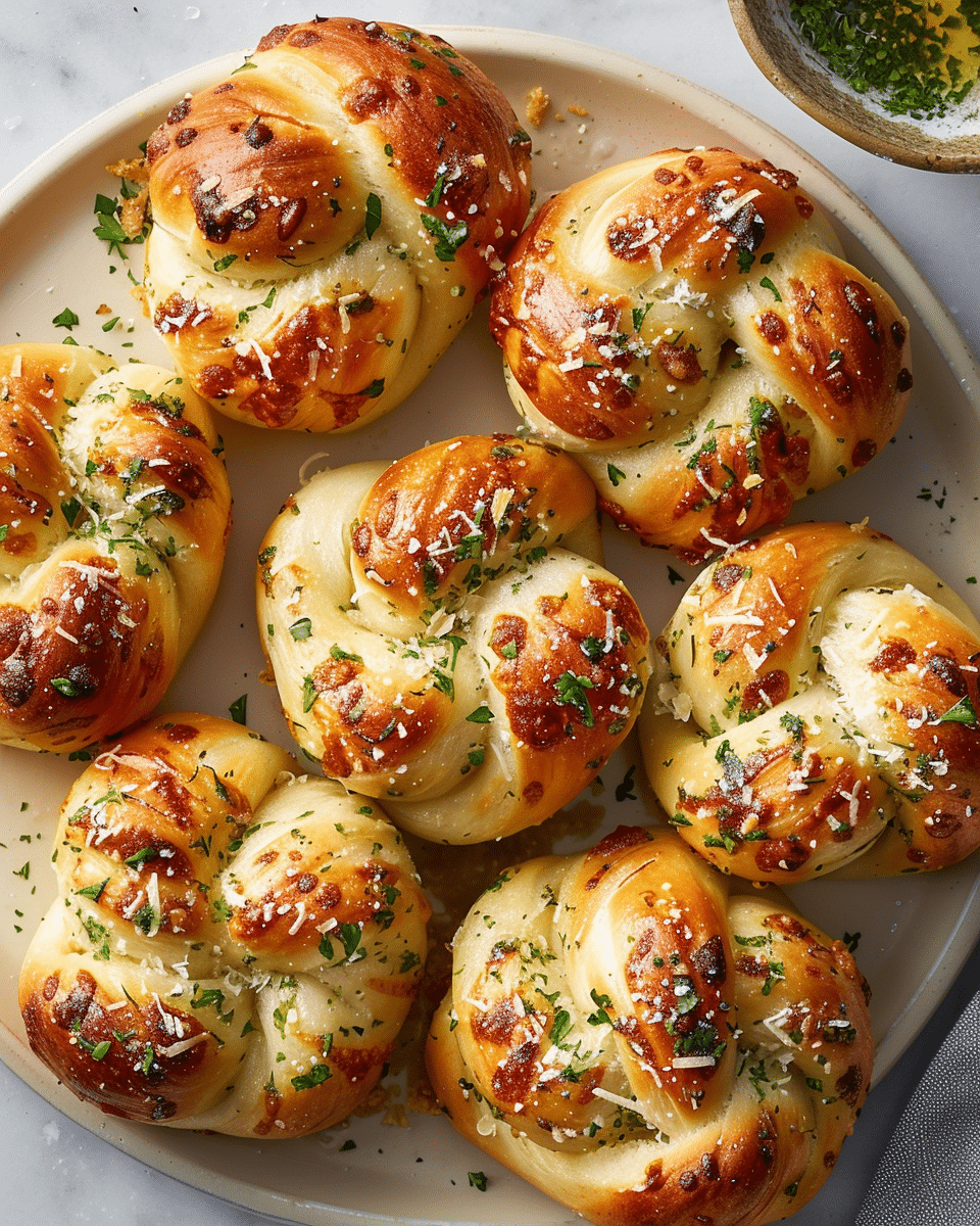 Easy Garlic Parmesan Knots | Kitchen Martha