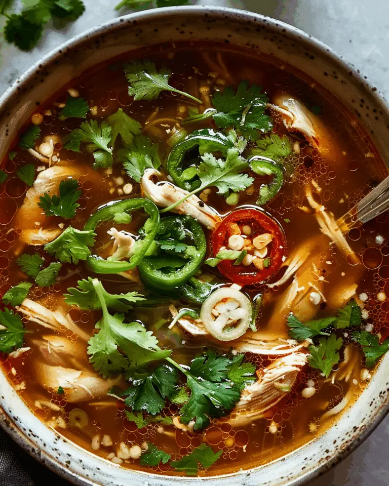 Easy Spicy Garlic Chicken Broth | Kitchen Martha