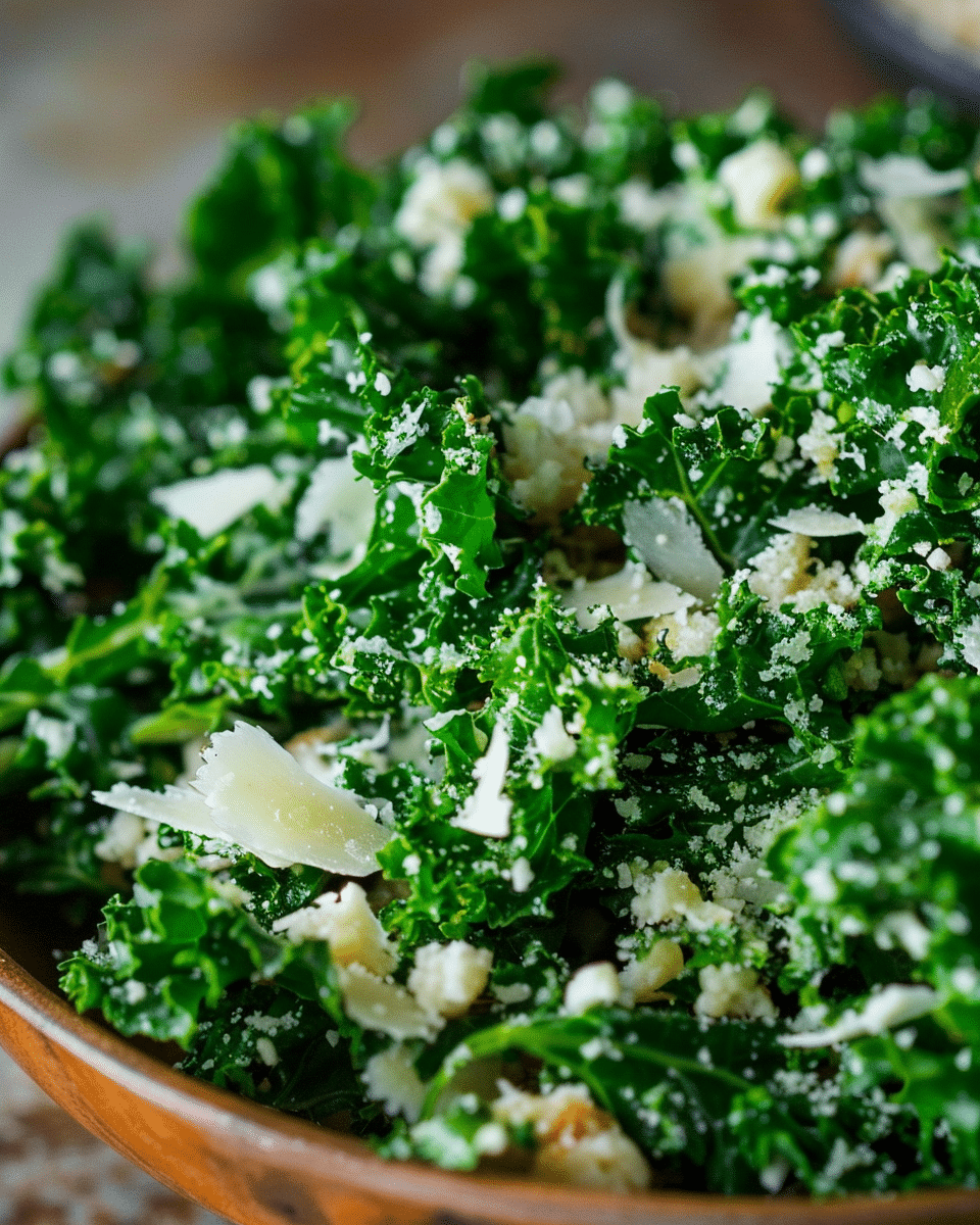 Kale Salad with Lemon, Garlic, and Parmesan | Kitchen Martha