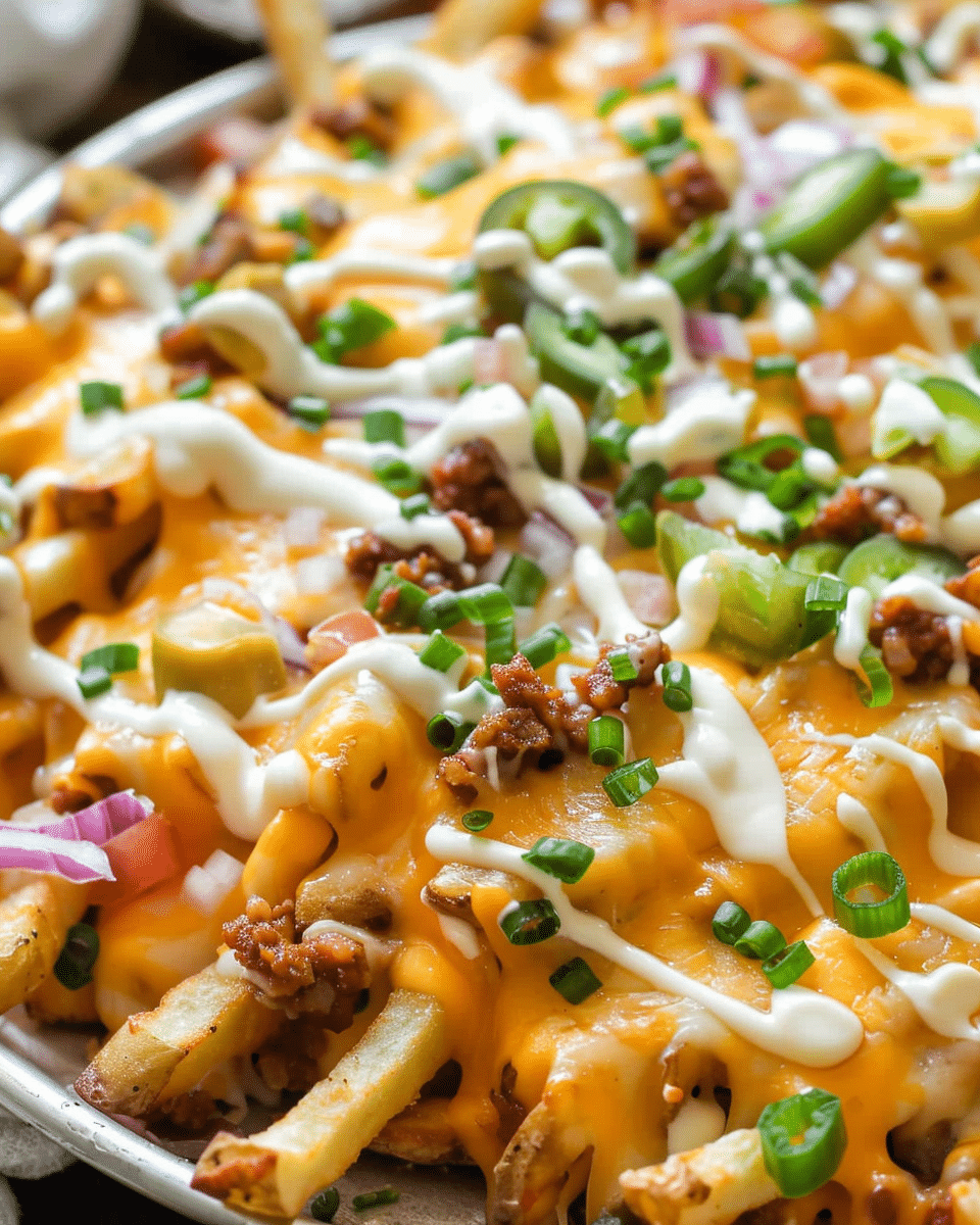 Loaded Cheese Fries Recipe | Kitchen Martha