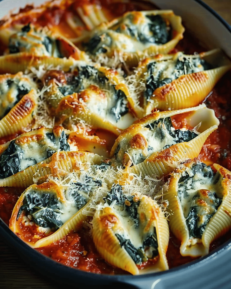 Spinach and Ricotta Stuffed Shells | Kitchen Martha