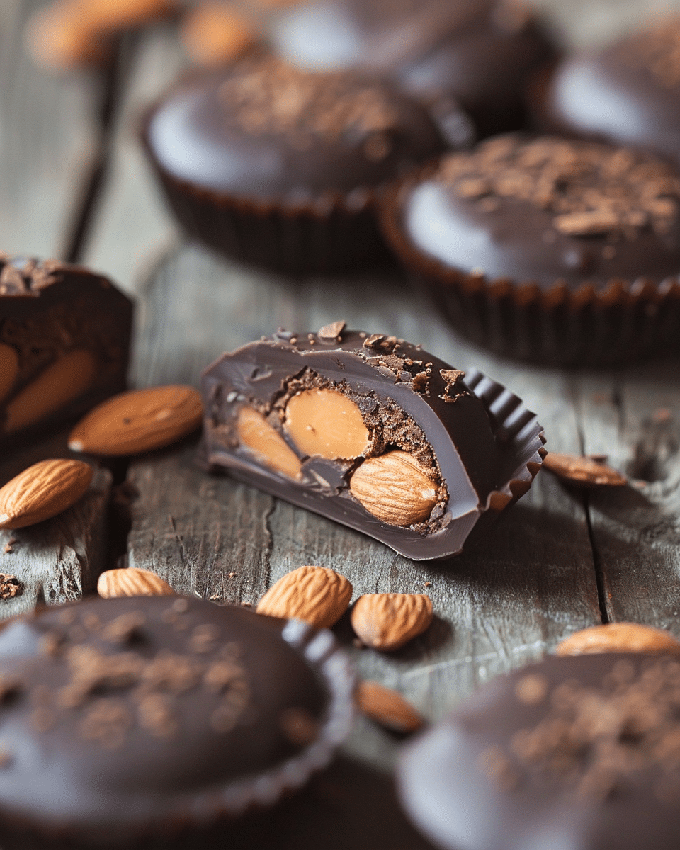 Chocolate Covered Almond Butter Stuffed | Kitchen Martha