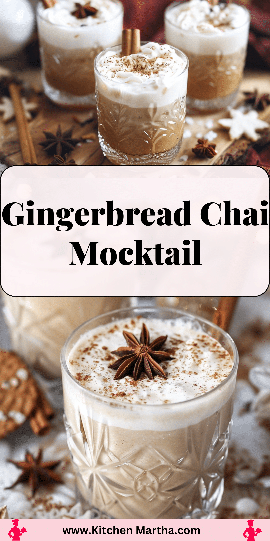 Gingerbread Chai Mocktail Recipe | Kitchen Martha