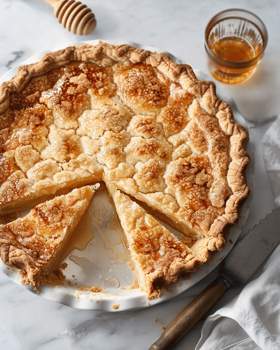 Golden Greek Honey Pie | Kitchen Martha