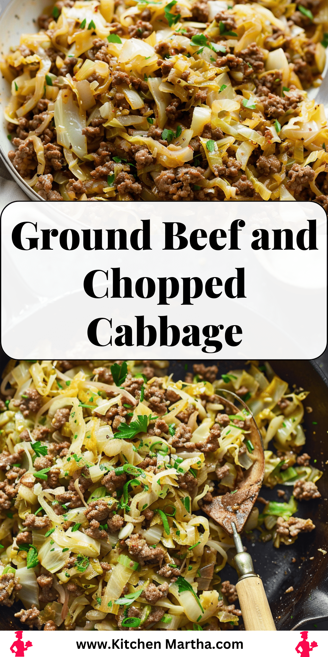 Ground Beef and Chopped Cabbage | Kitchen Martha