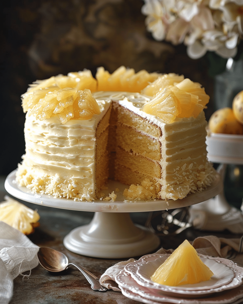 Juicy Pineapple Heaven Cake Recipe | Kitchen Martha