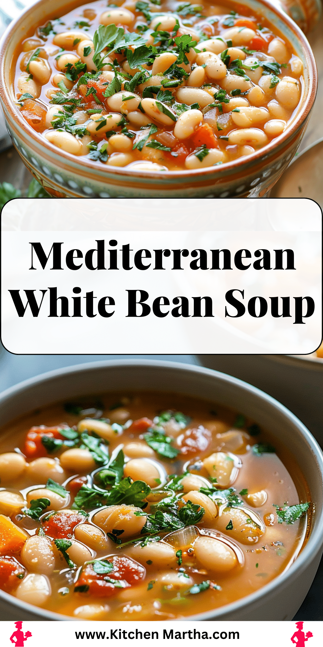 Mediterranean White Bean Soup | Kitchen Martha