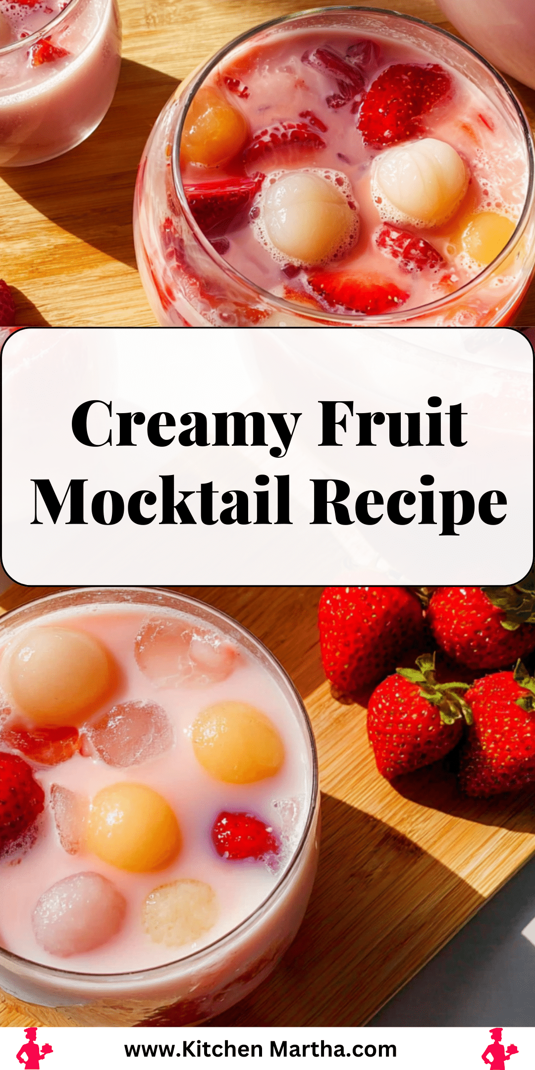Creamy Fruit Mocktail Recipe - Tropical Refreshing Drink