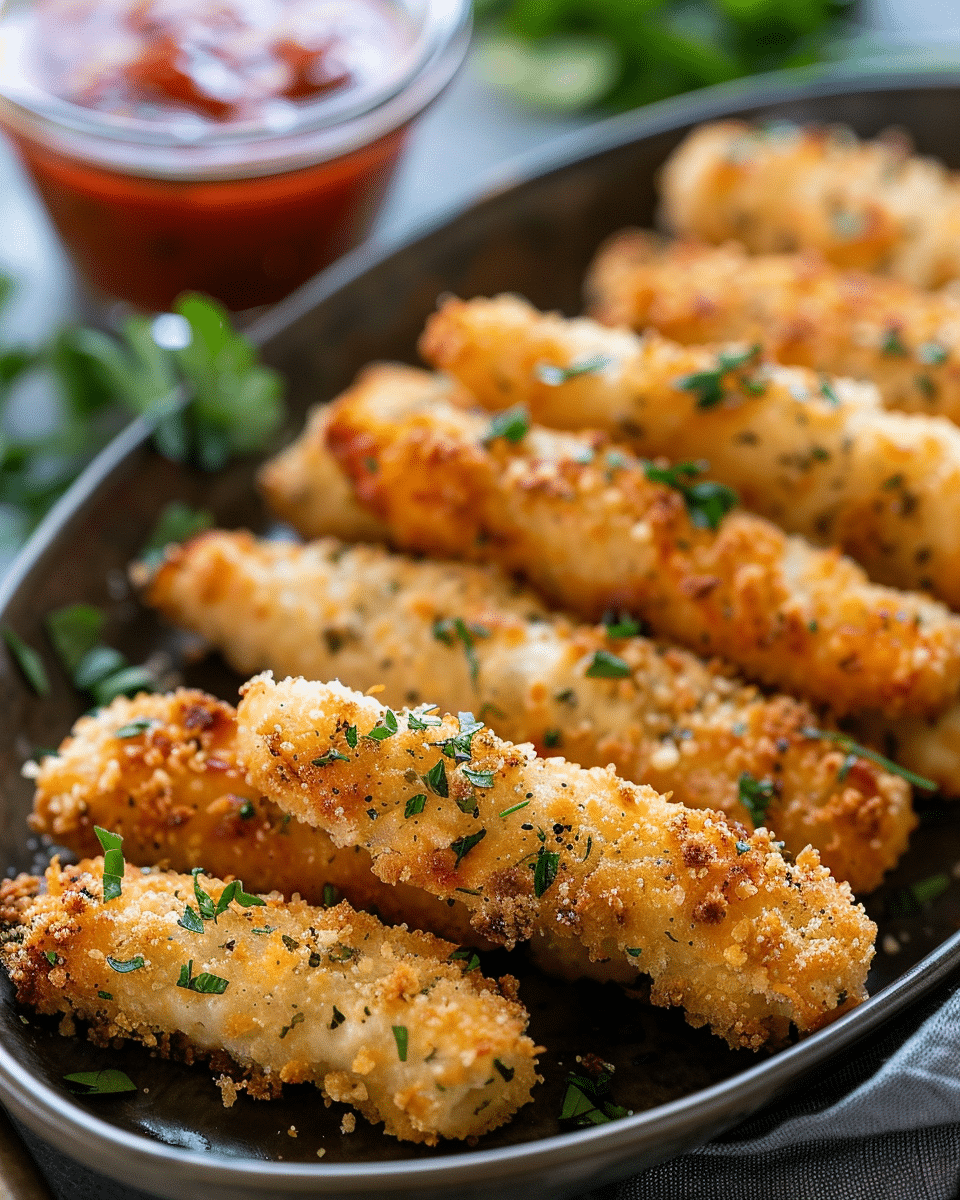 Crispy Baked Mozzarella Sticks Recipe | Kitchen Martha