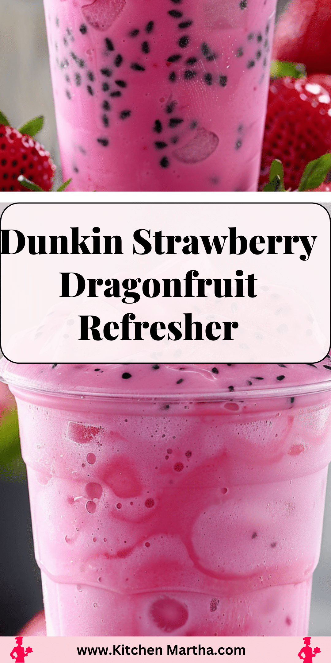 Dunkin' Strawberry Dragonfruit Refresher Recipe | Kitchen Martha