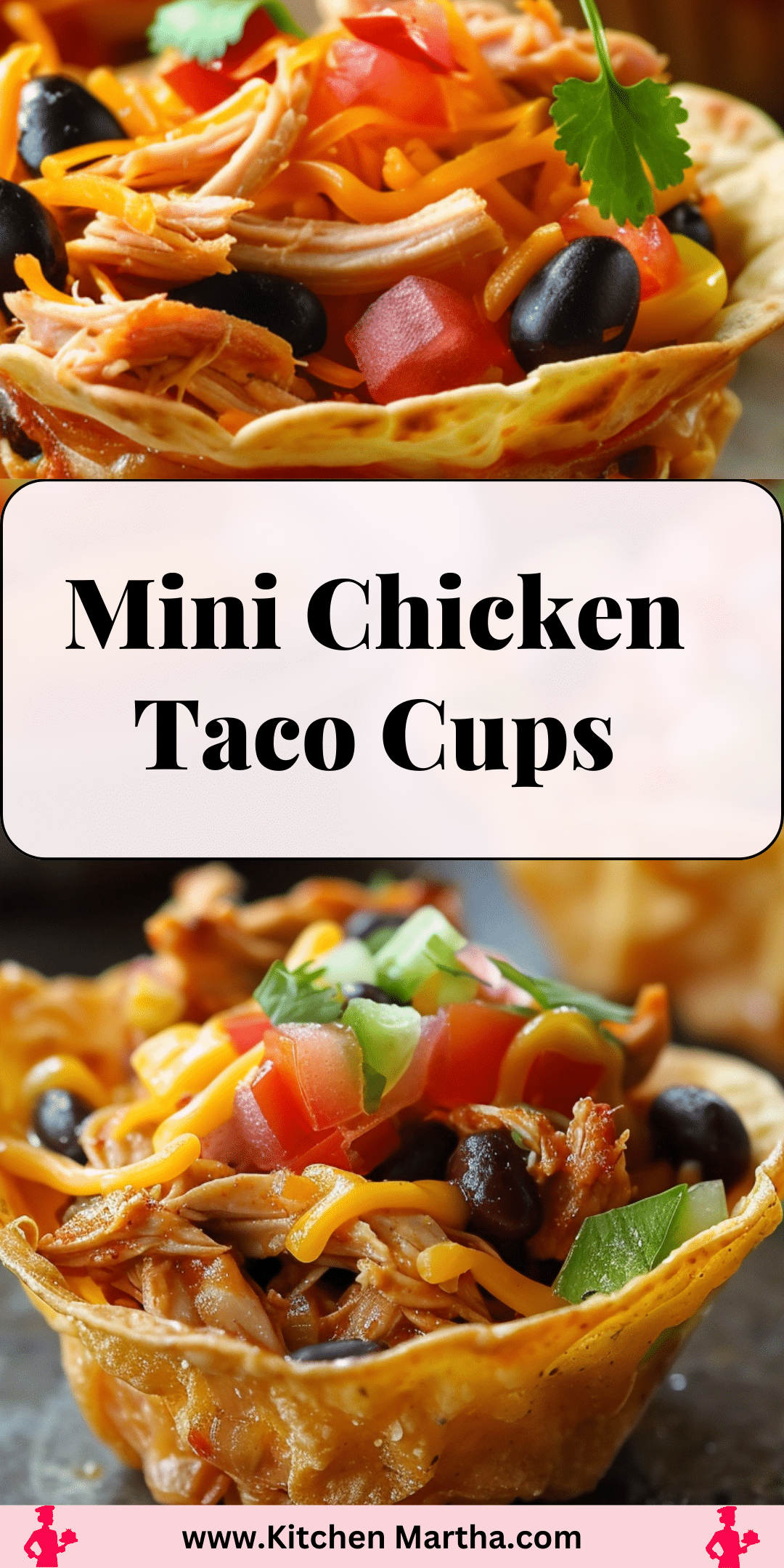 Mini Chicken Taco Cups | Kitchen Martha