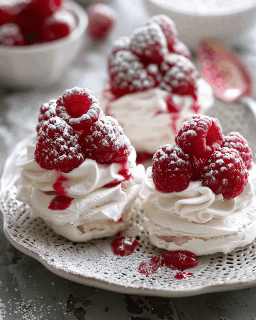 Raspberry Mini Pavlovas | Kitchen Martha