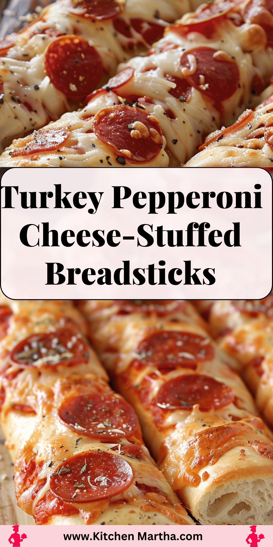 Turkey Pepperoni Cheese-Stuffed Breadsticks | Kitchen Martha