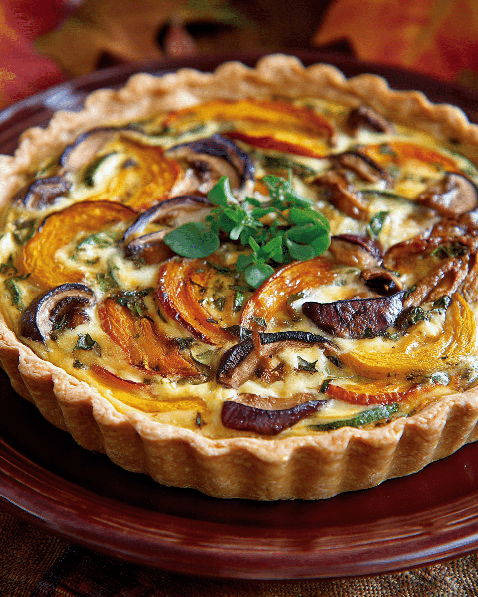 "Autumn Vegetable Quiche Recipe