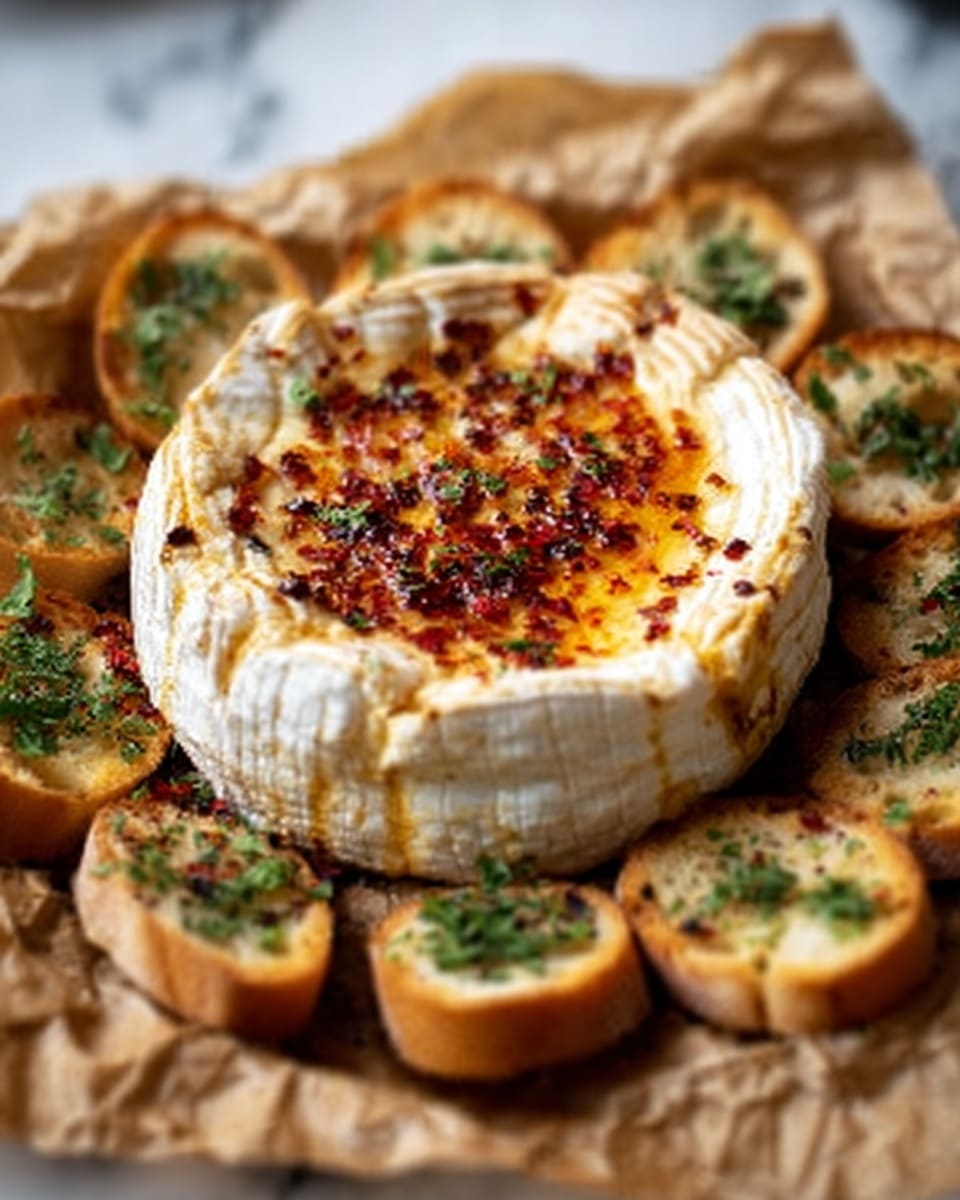 Baked Camembert with Hot Honey - Irresistible Cheese Appetizer