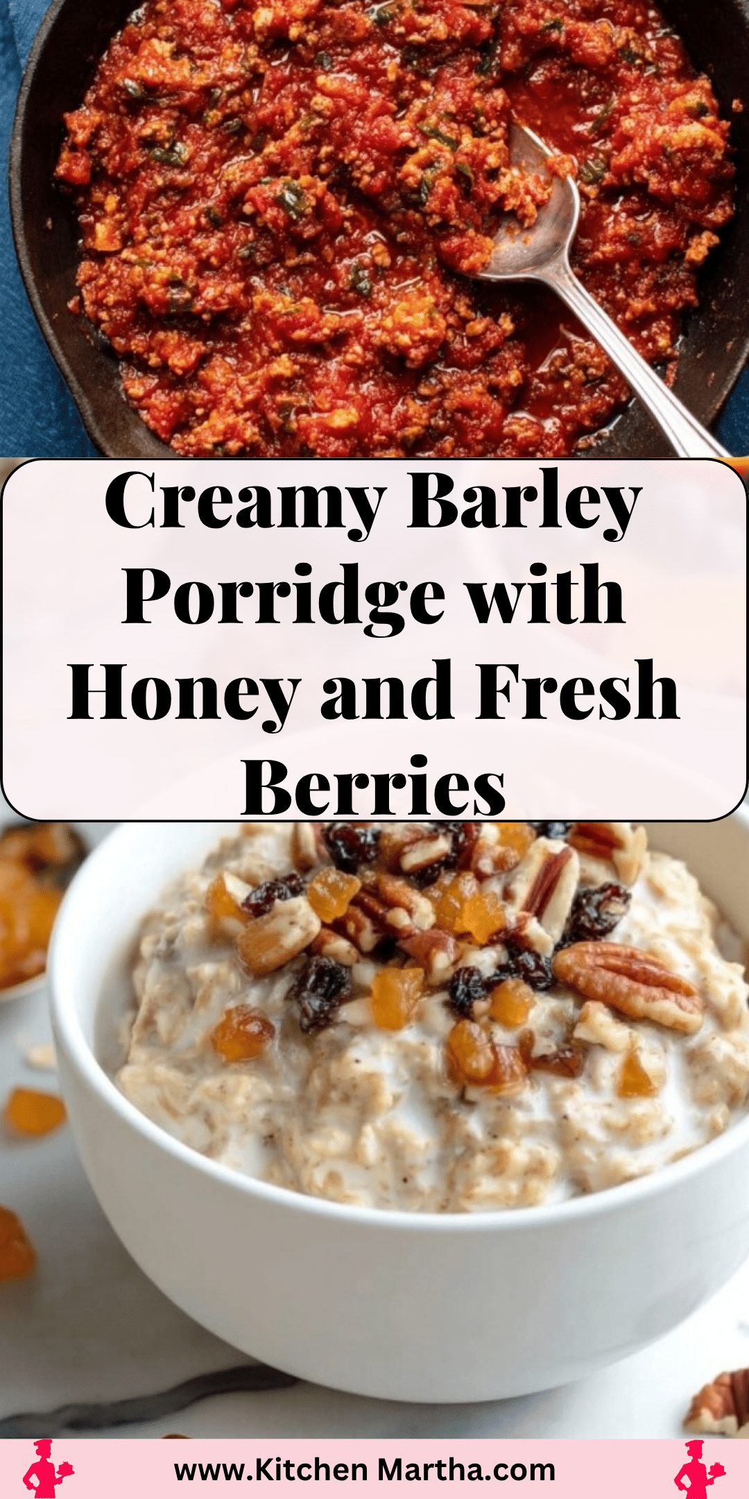 Barley Porridge with Honey and Berries – Wholesome Breakfast Delight