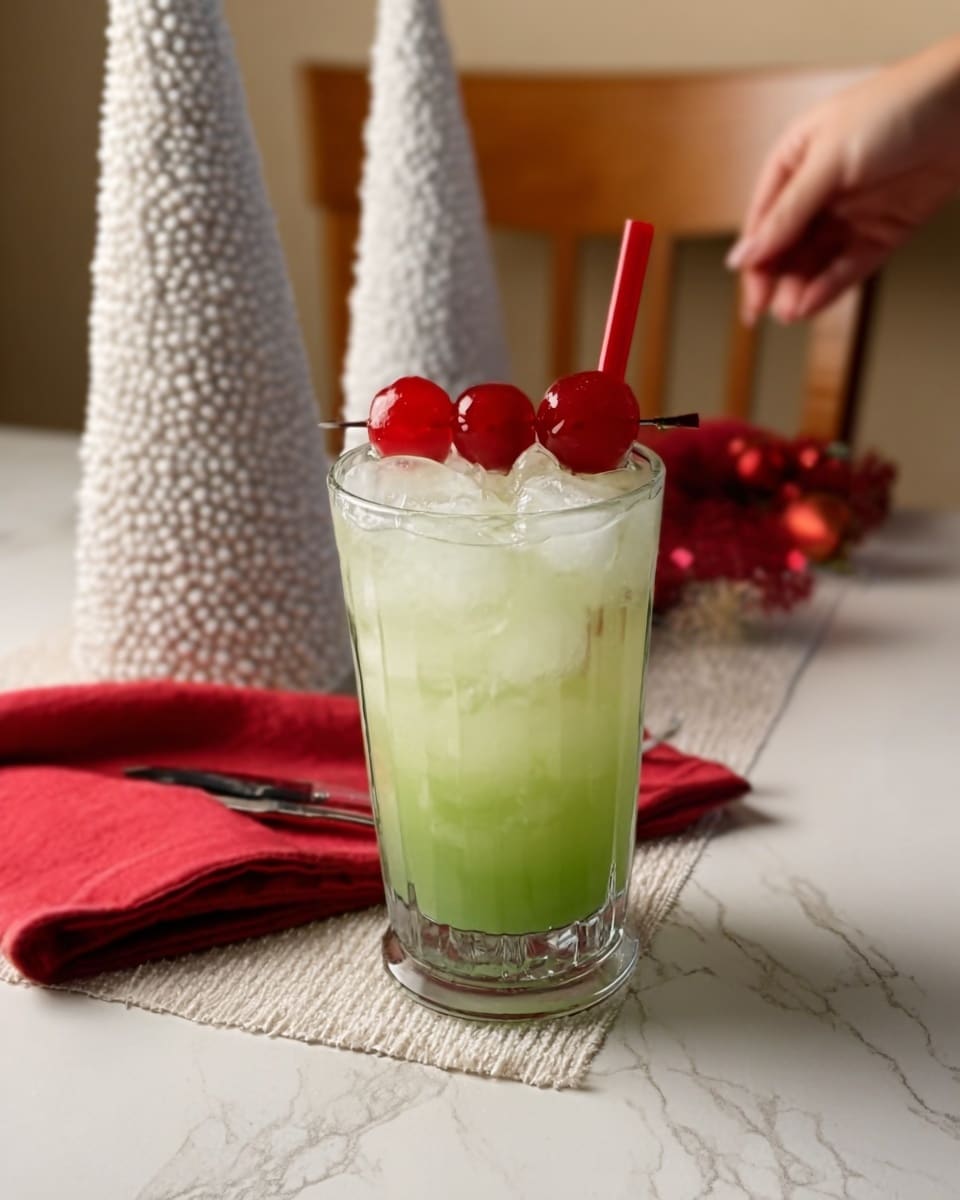 The Grinch Cocktail - Festive Green Holiday Drink