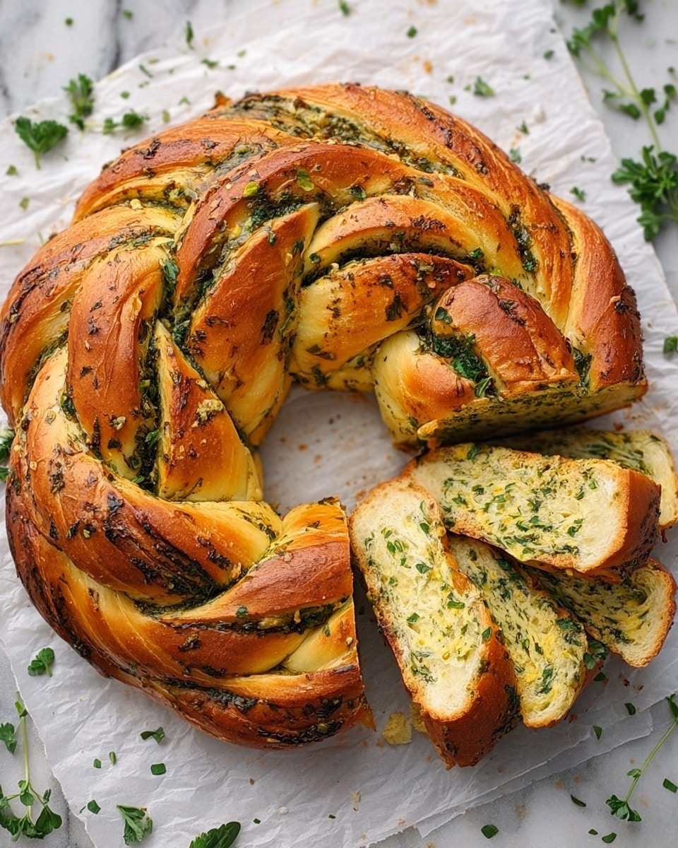 Low Carb Wreath Bread with Cheese and Herbs — Festive & Keto