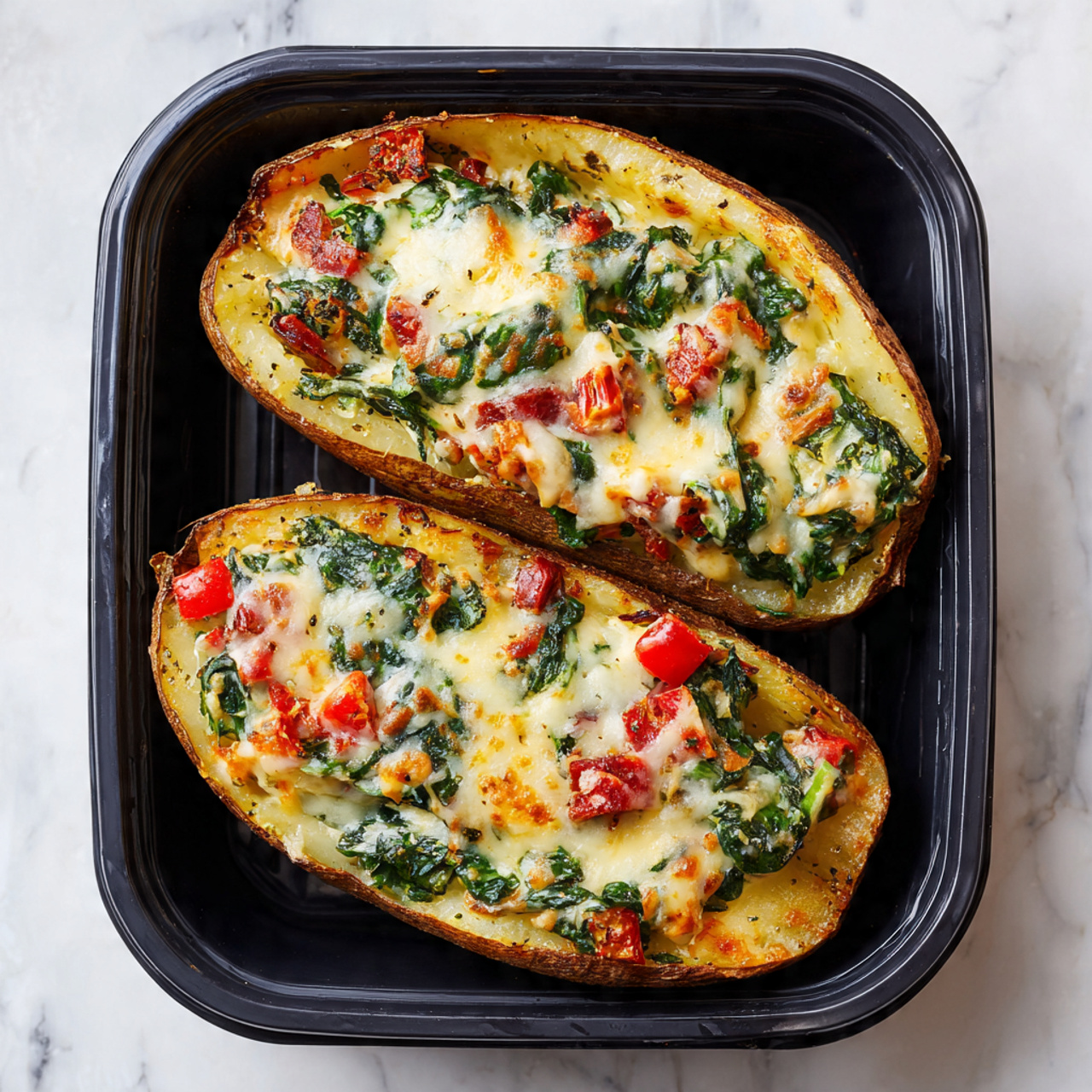 Chicken and Spinach Stuffed Sweet Potatoes: Cozy & Healthy Delight