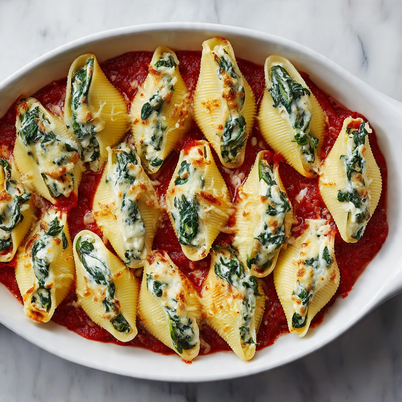 Spinach Stuffed Shells: Cheesy Baked Pasta Delight
